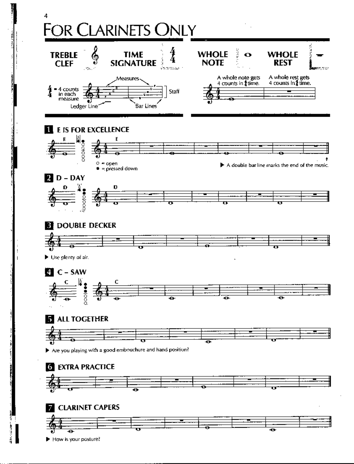 Standard of excellence- 02 clarinet - 4 FOR CLARINETS ONLY TREBLE TIME ...