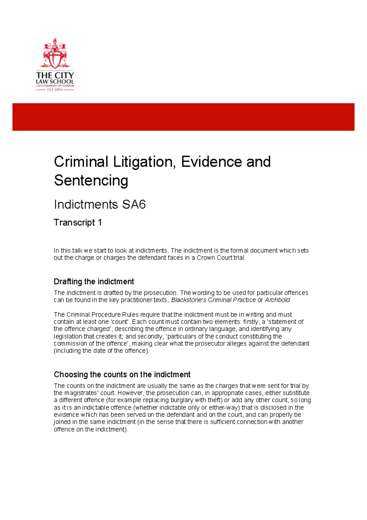 criminal litigation - Criminal Litigation, Evidence and Sentencing ...