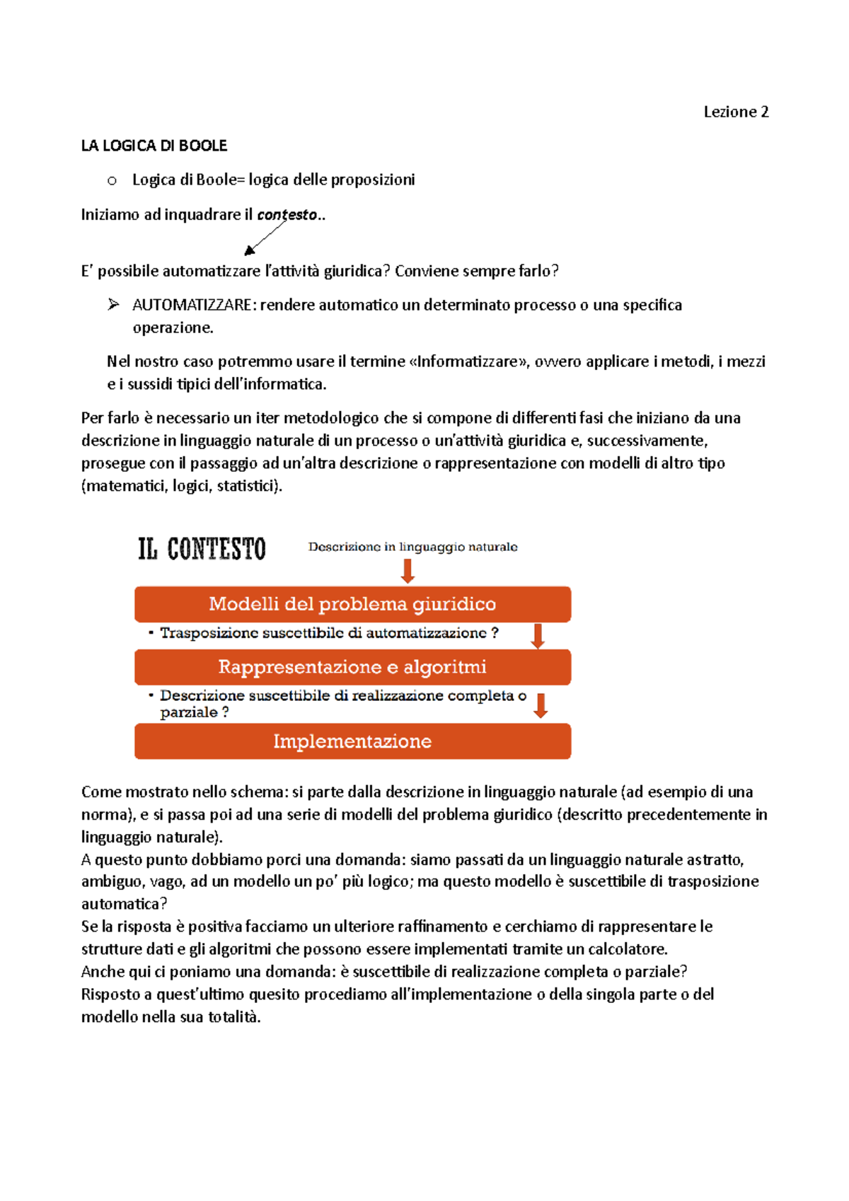 Logica di boole - . E’ possibile automatizzare l’attività giuridica ...