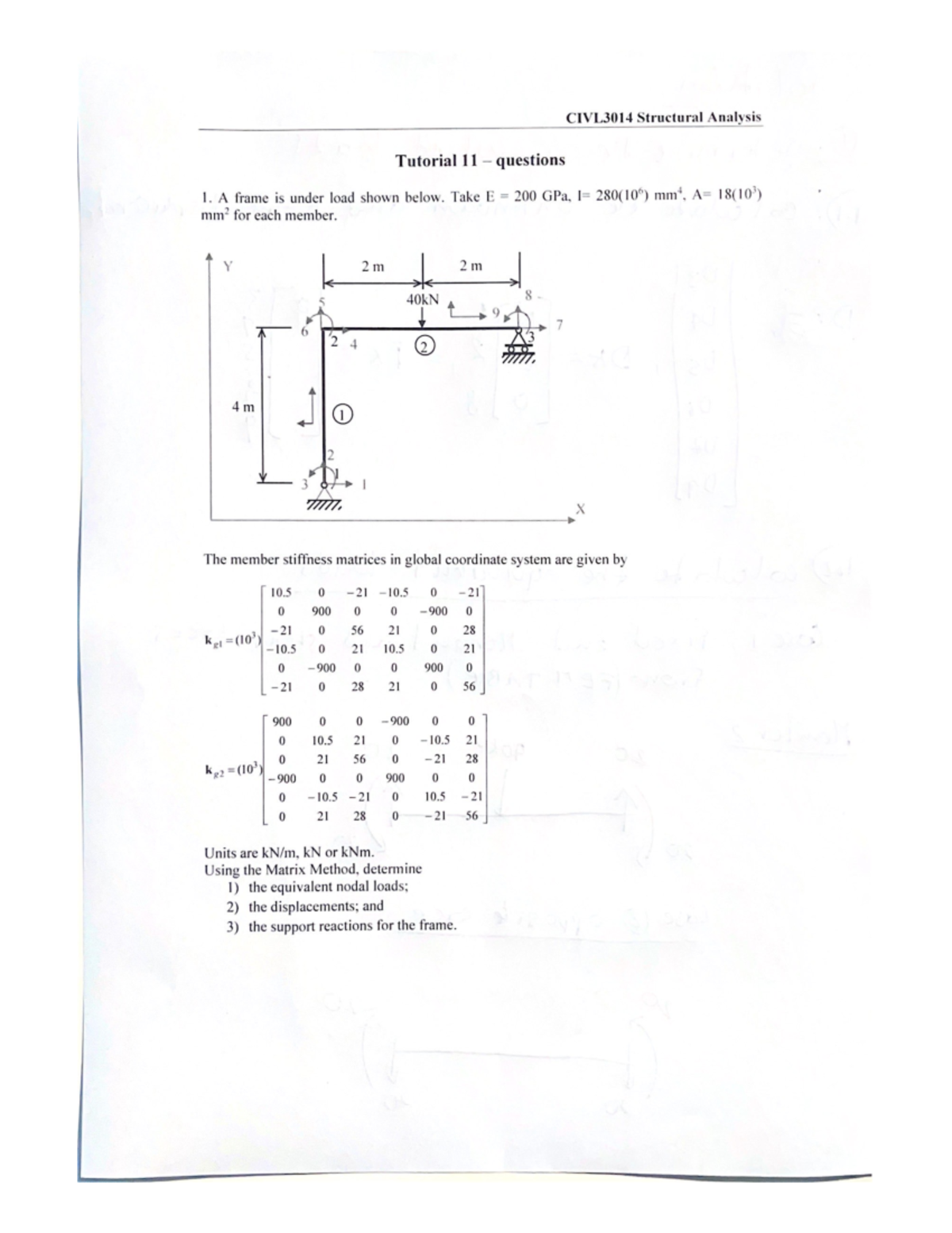 CIVL3014 Structural Analysis-2 - 3740.3 - Studocu