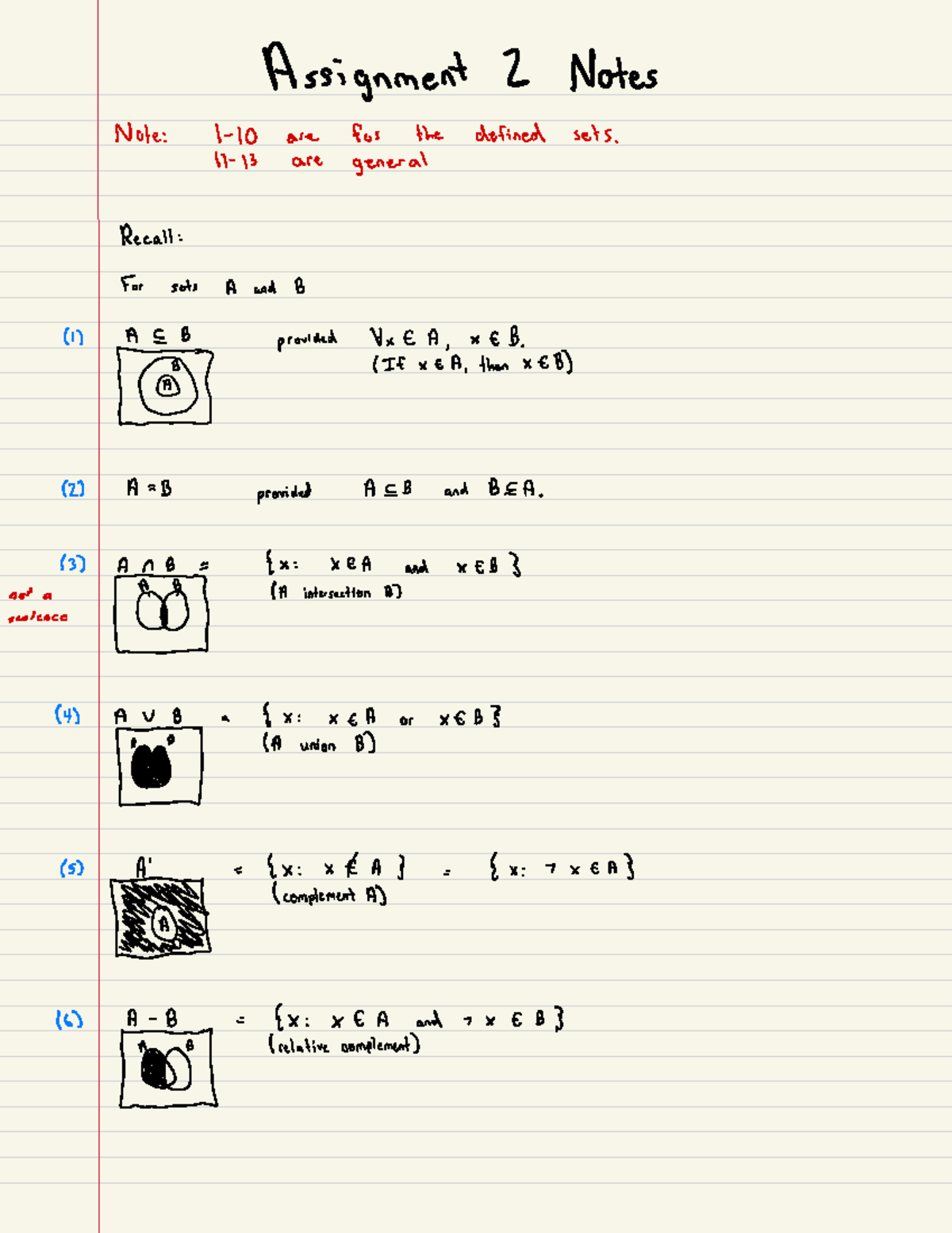 Assignment 2 Notes - Assignment 2 Notes Note : I - are for the defined ...