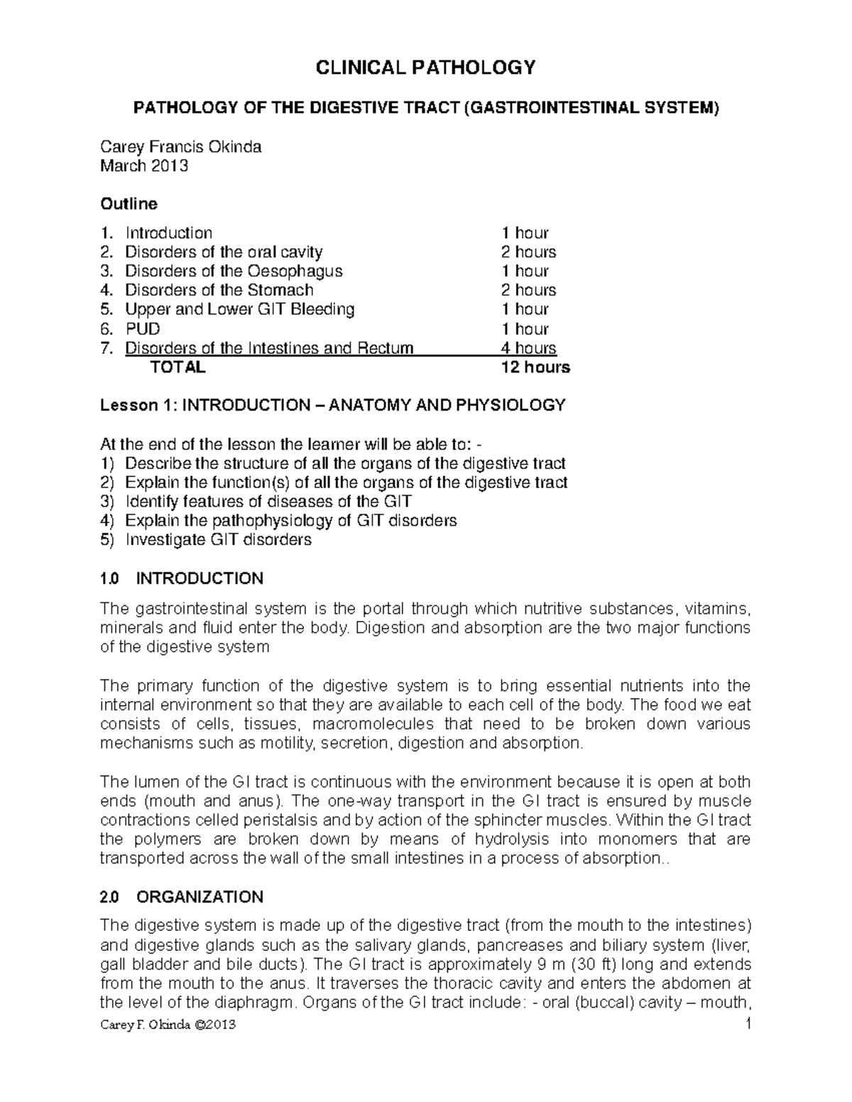 GIT Pathology - llijiuy;jo - CLINICAL PATHOLOGY PATHOLOGY OF THE ...