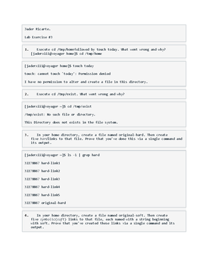 LAB Exercise #2 Solutions - LAB EXERCISE #2 SOLUTIONS 13. What command ...