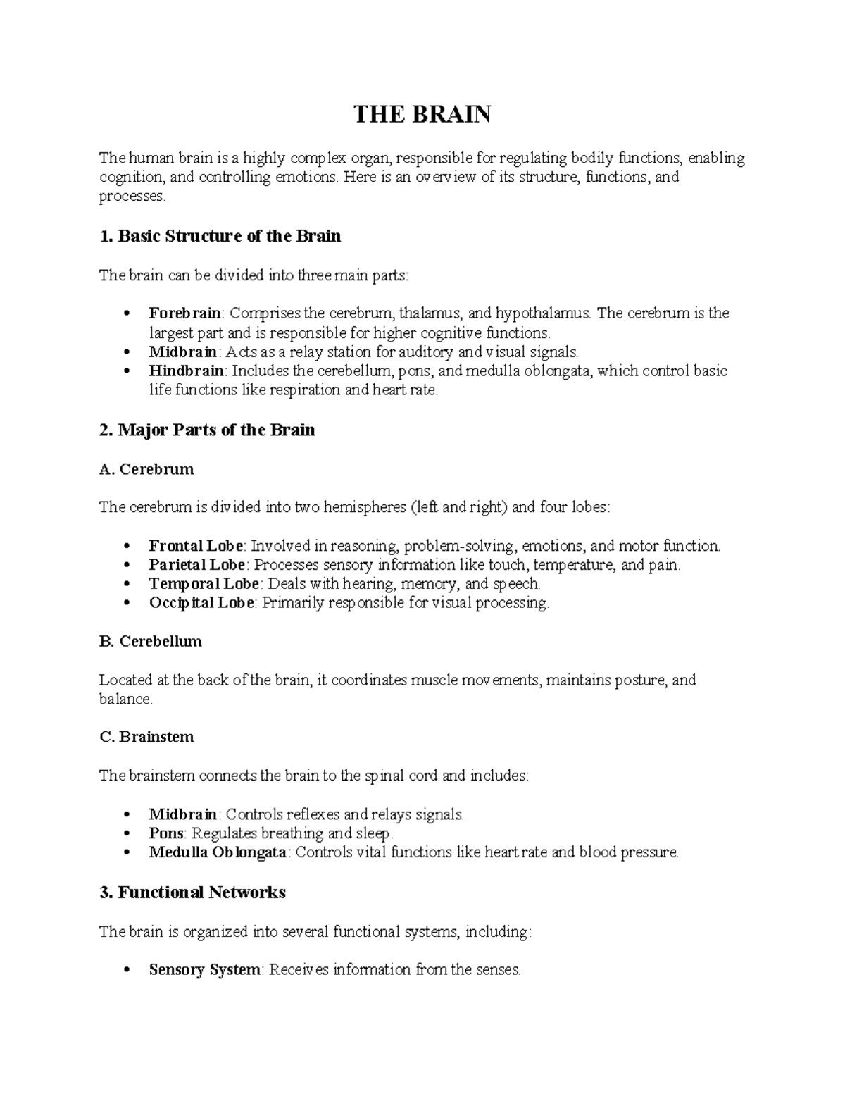 DR. Okware - THE Brain - done - THE BRAIN The human brain is a highly ...