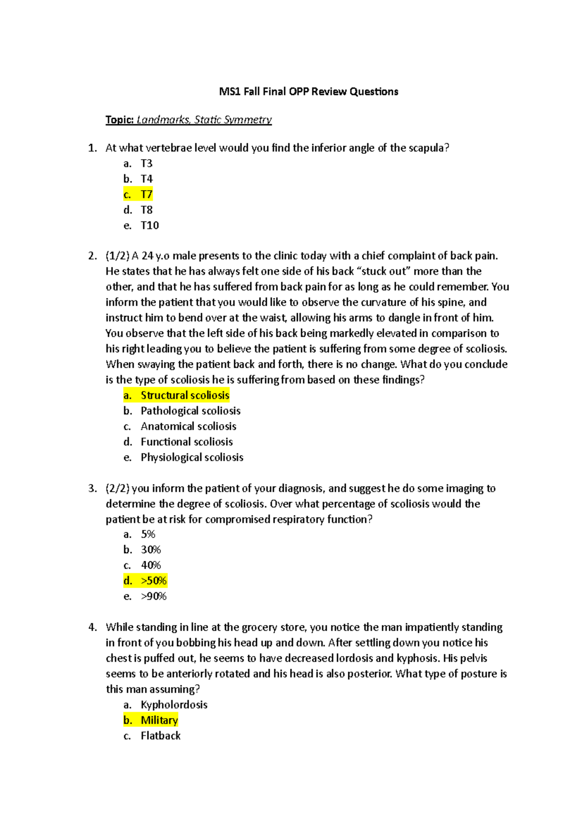 MS1 Fall Final OPP Review Questions[ 1021] - MS1 Fall Final OPP Review ...