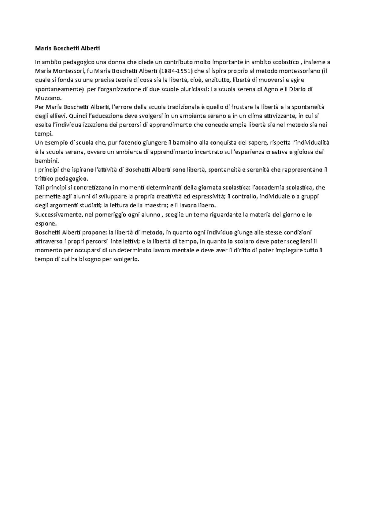 Maria boschetti alberti - Per Maria Boschetti Alberti, l’errore della ...