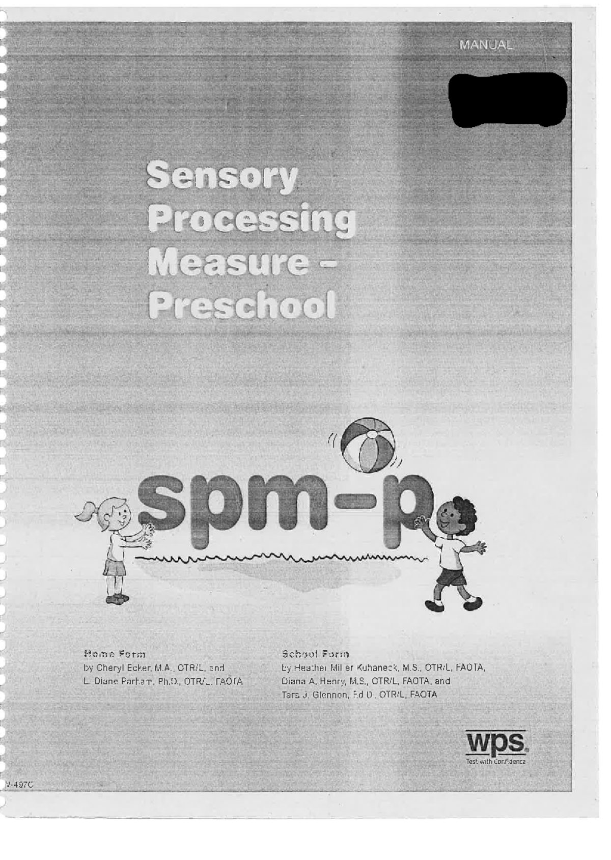 Manual SPM-P - Terapia Ocupacional 3 - Studocu