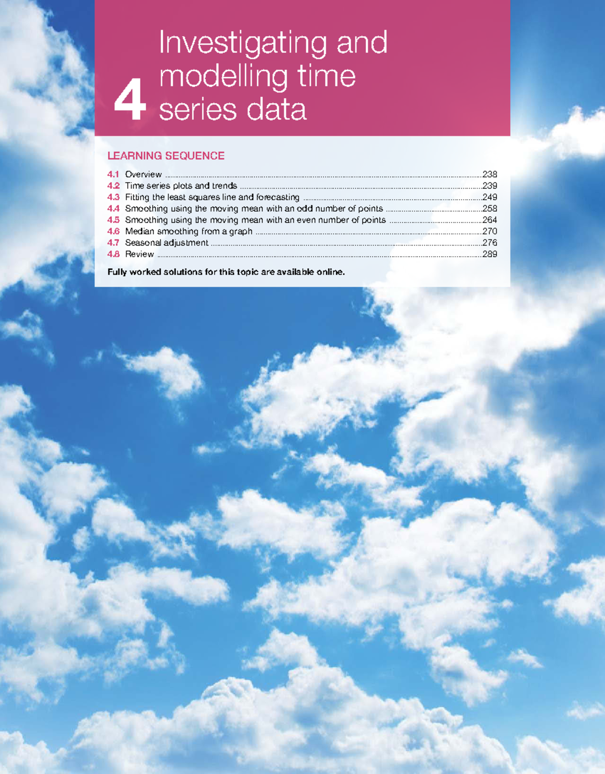 C04Investigating And Modelling Time Series Data - 4 Investigating and ...