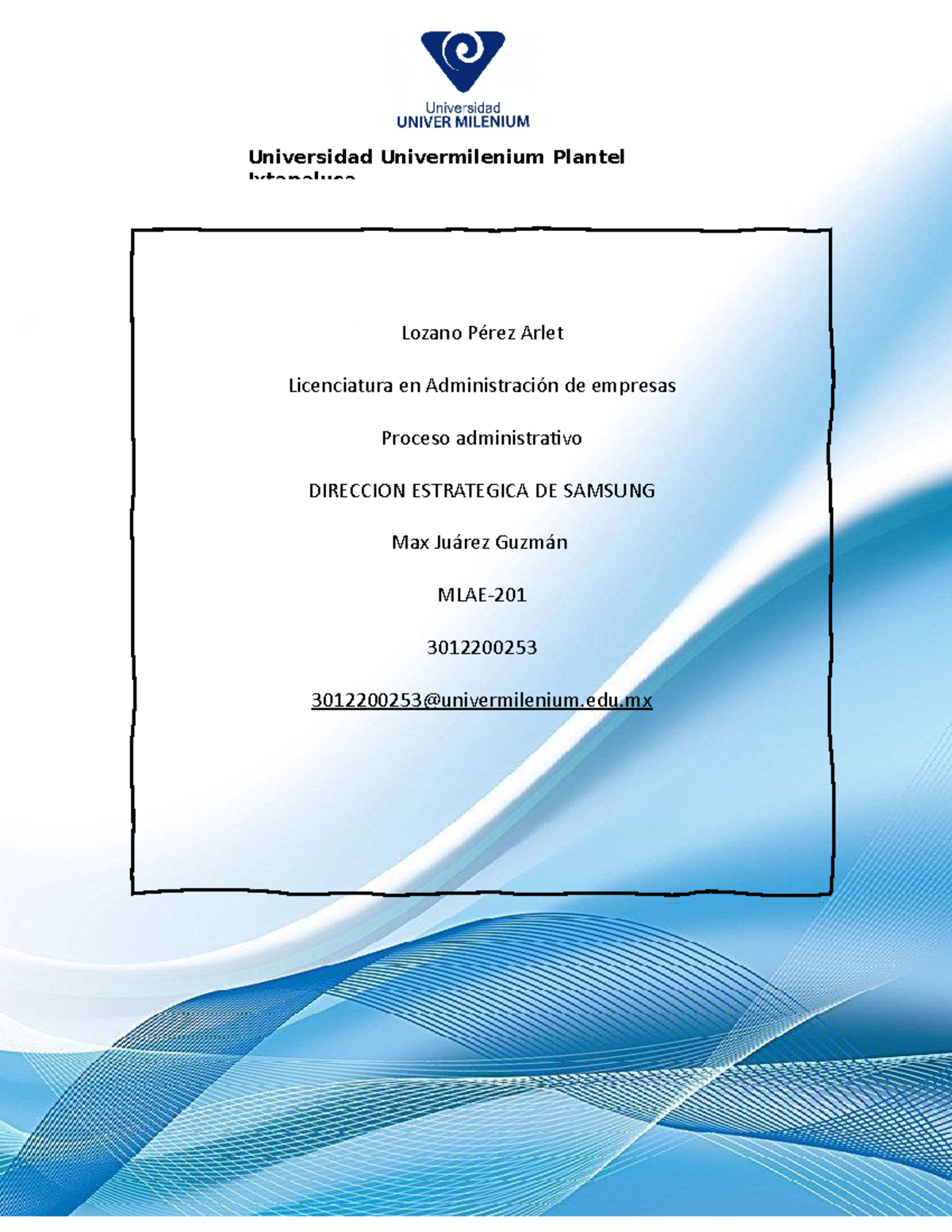 Samsung - resumen - Universidad Univermilenium Plantel Ixtapaluca ...