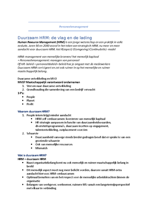 Personeelsmanagement - samenvatting - Personeelsmanagement Inleiding ...