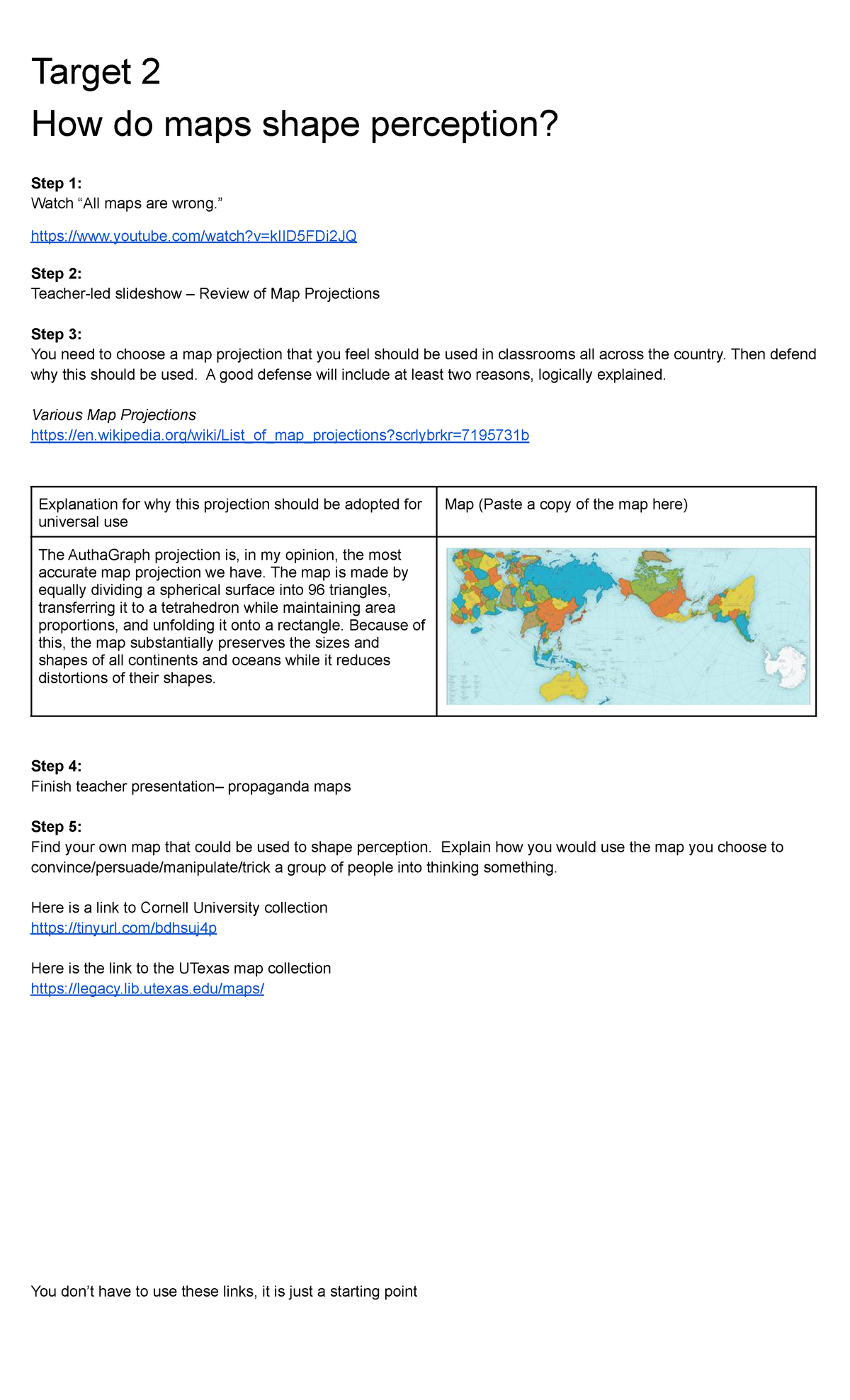 How do maps shape perception - Target 2 How do maps shape perception ...