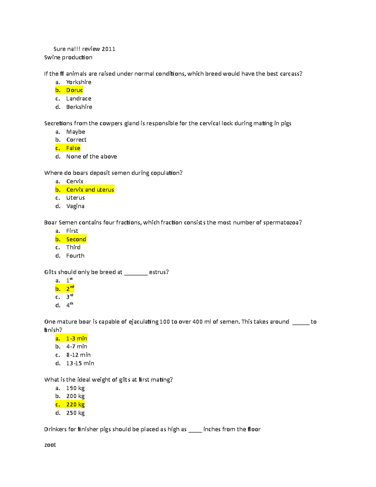 Animal Science Review Materials for Board Exam - Sure na!!! review 2011 ...
