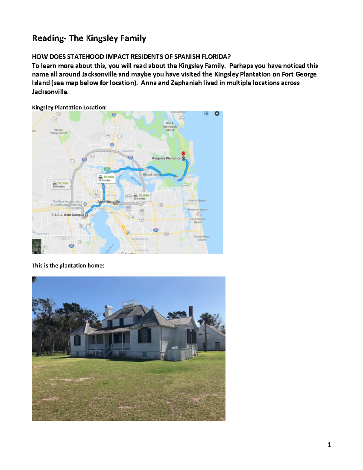 Reading- The Kingsley Family SP22 - Reading- The Kingsley Family HOW ...