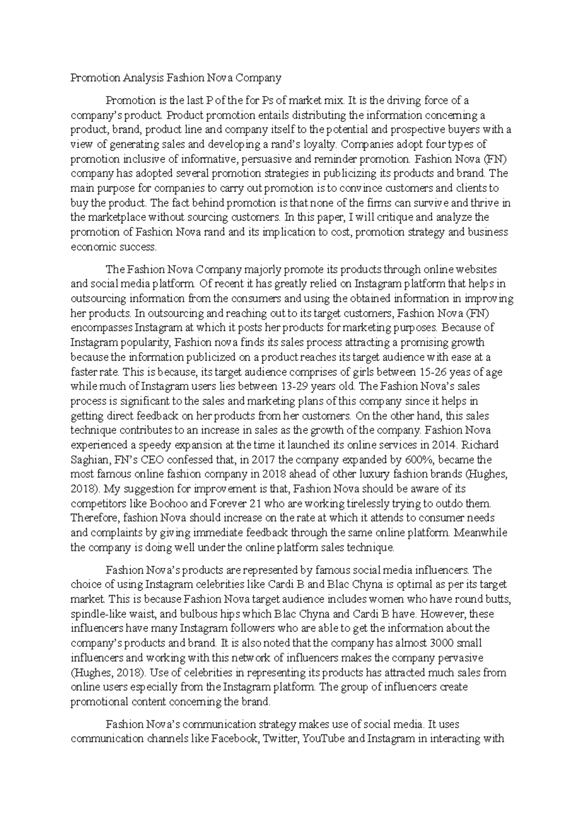 BUS3030 Wk7 Assign. Promotion Analysis - Promotion Analysis Fashion ...