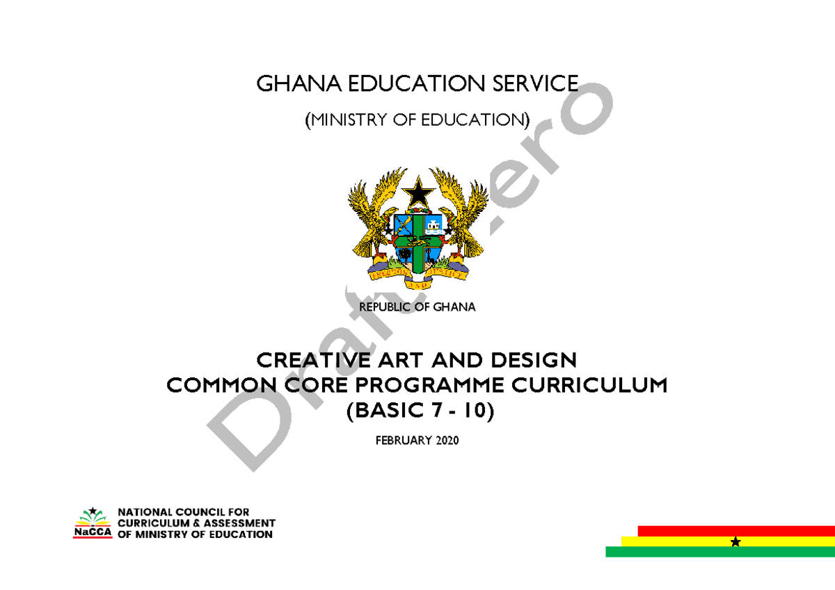 GES New JHS Syllabus Creative Art and Design CCP Curriculum for B7 B10 ...