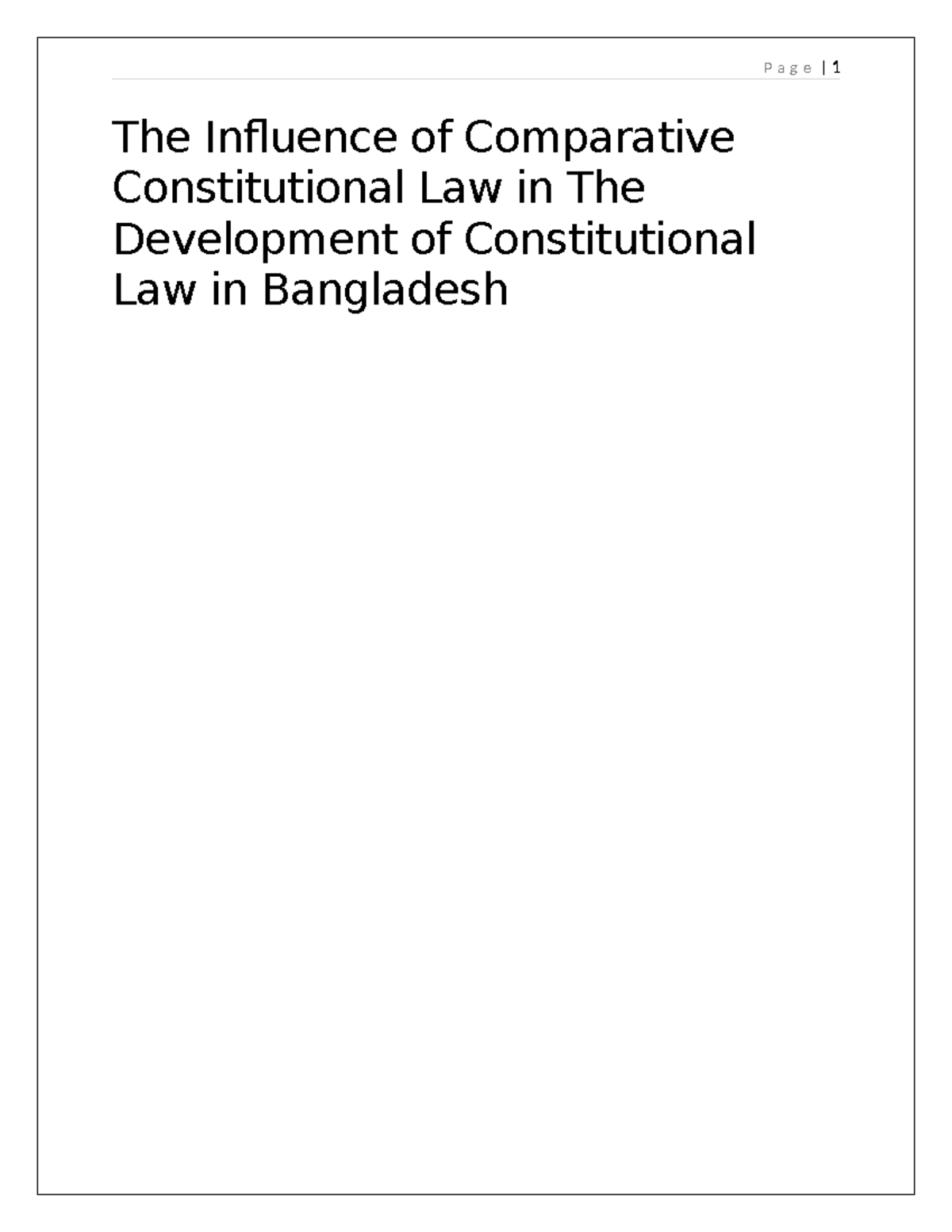 The Influence of Comparative Constitutional Law in The Development of ...