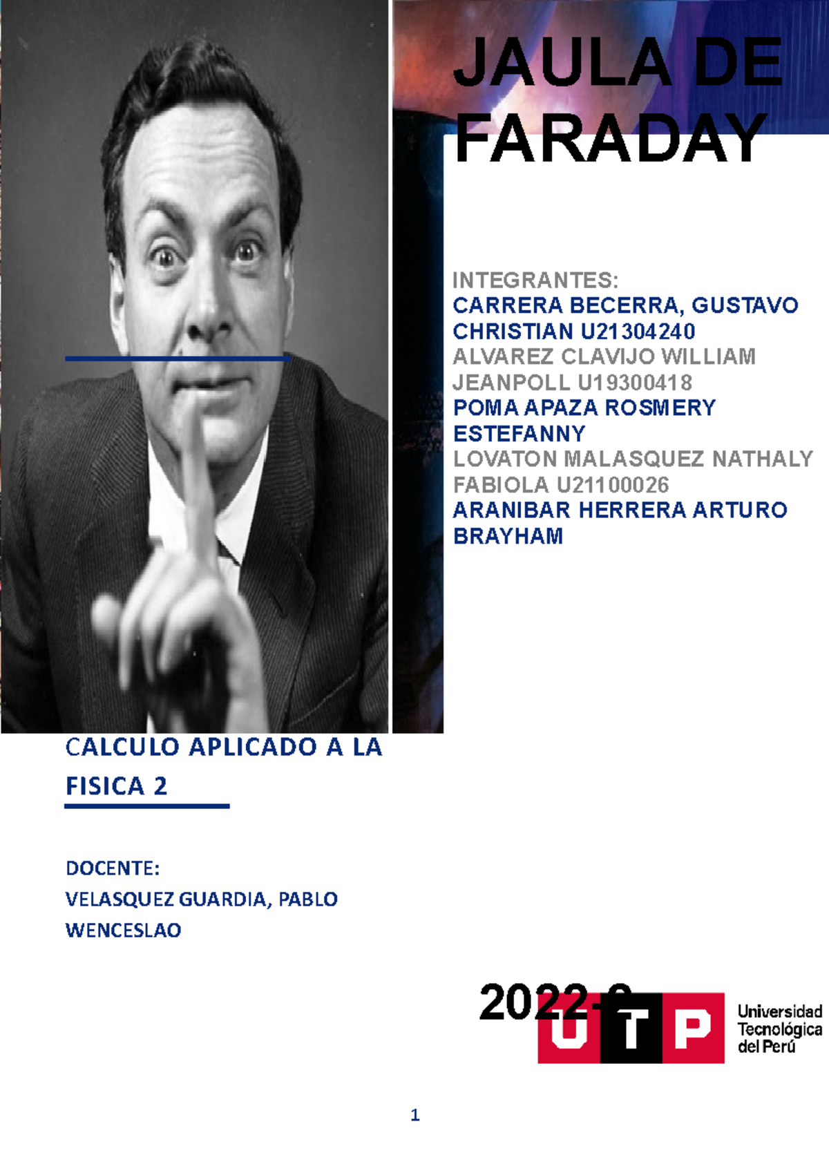 Proyecto Jaula DE Faraday - avance 2 - 2022- C ALCULO APLICADO A LA FISICA 2 DOCENTE: VELASQUEZ ...