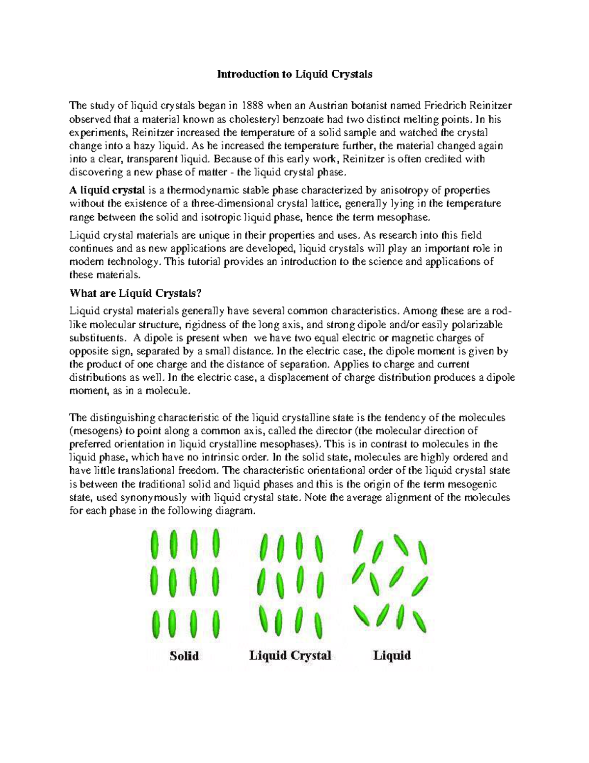 Liquidcrystals - it covers the NDE syllabus of JNTUK - Introduction to ...