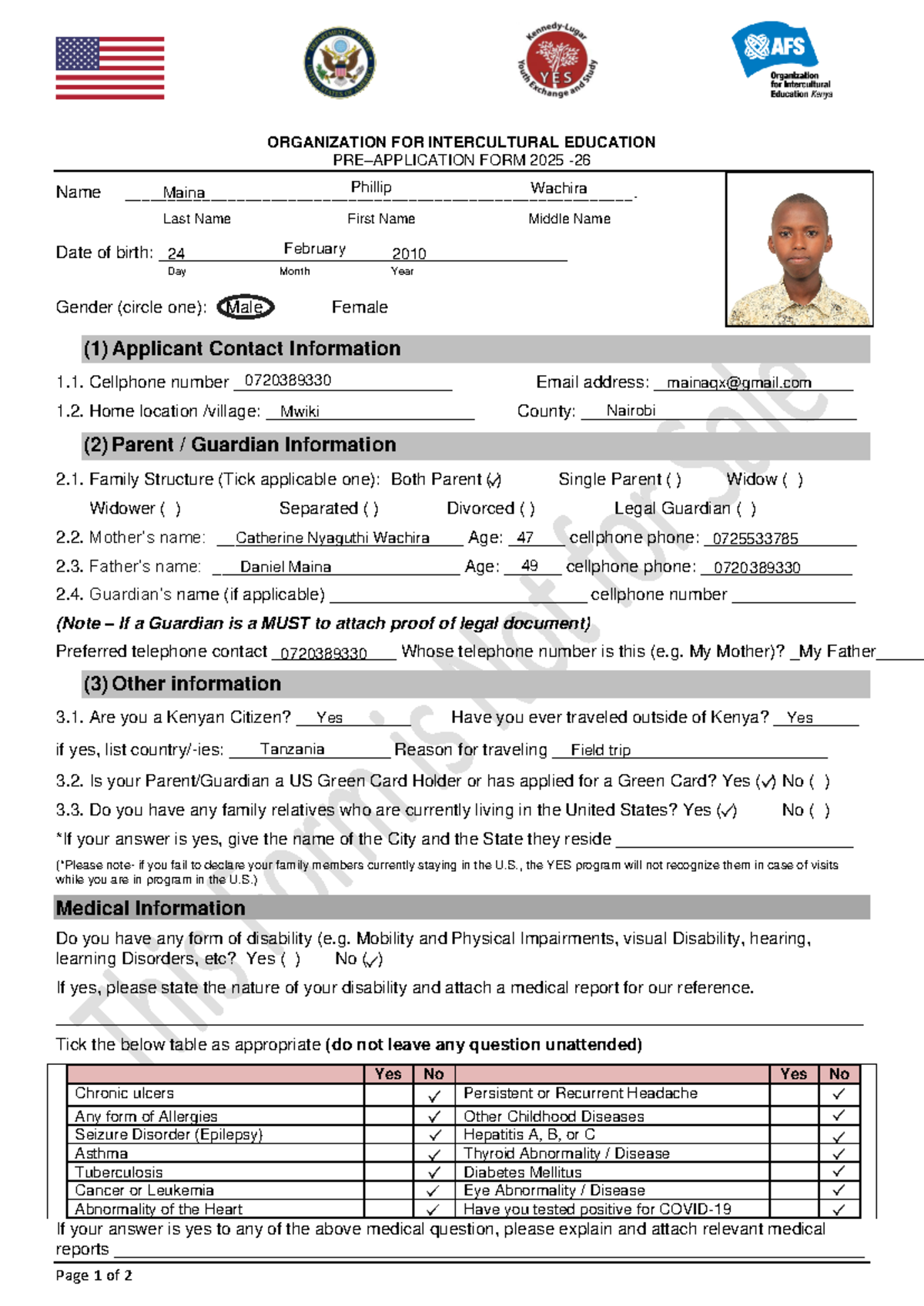 YES Pre-application Form 2025-26 - ORGANIZATION FOR INTERCULTURAL ...
