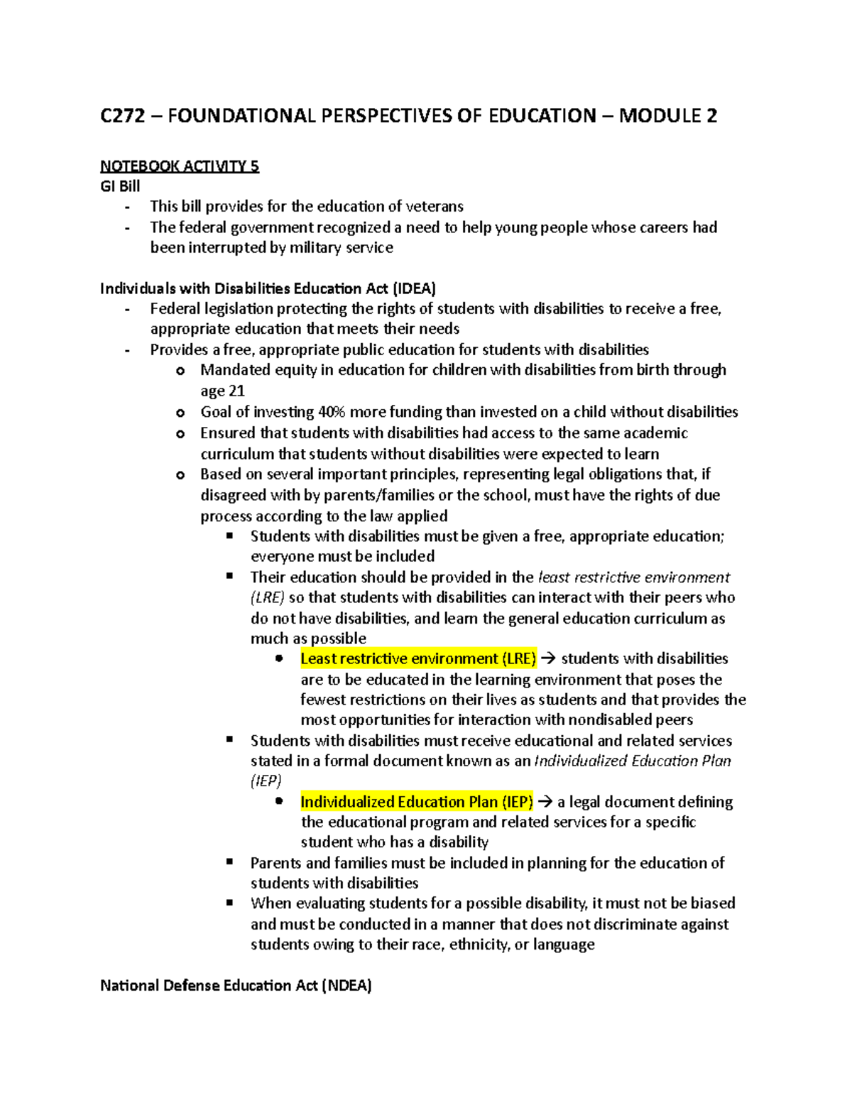 C272 - Notebook Activities - Module 2 - C272 – FOUNDATIONAL ...