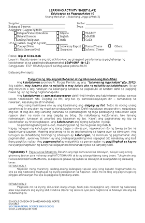 LAS 3 apat na yugto ng konsensiya Answer KEY - Susi sa Pagwawasto (ESP ...