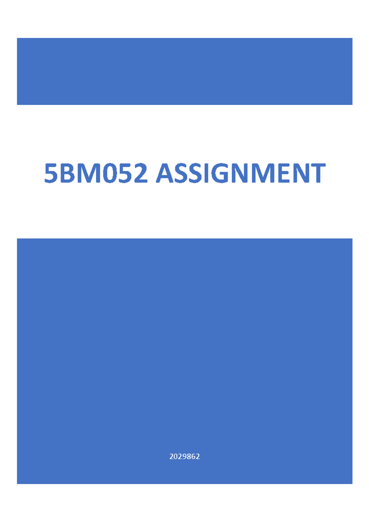 5BM052 Assignment- Further Cardiac - 5BM052 ASSIGNMENT Contents ...