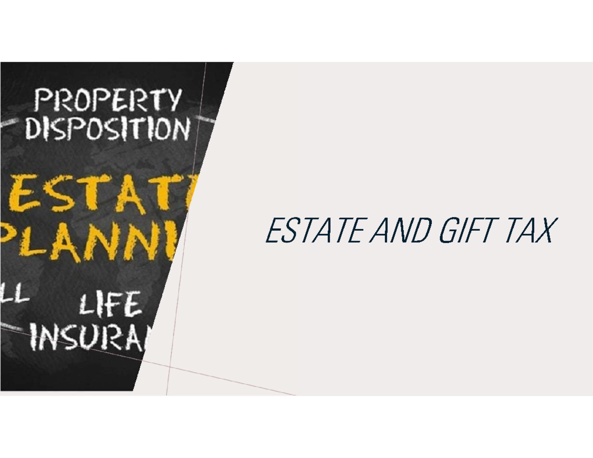 Estate and Gift Tax Planning - ESTATE AND GIFT TAX AGENDA Introduction ...