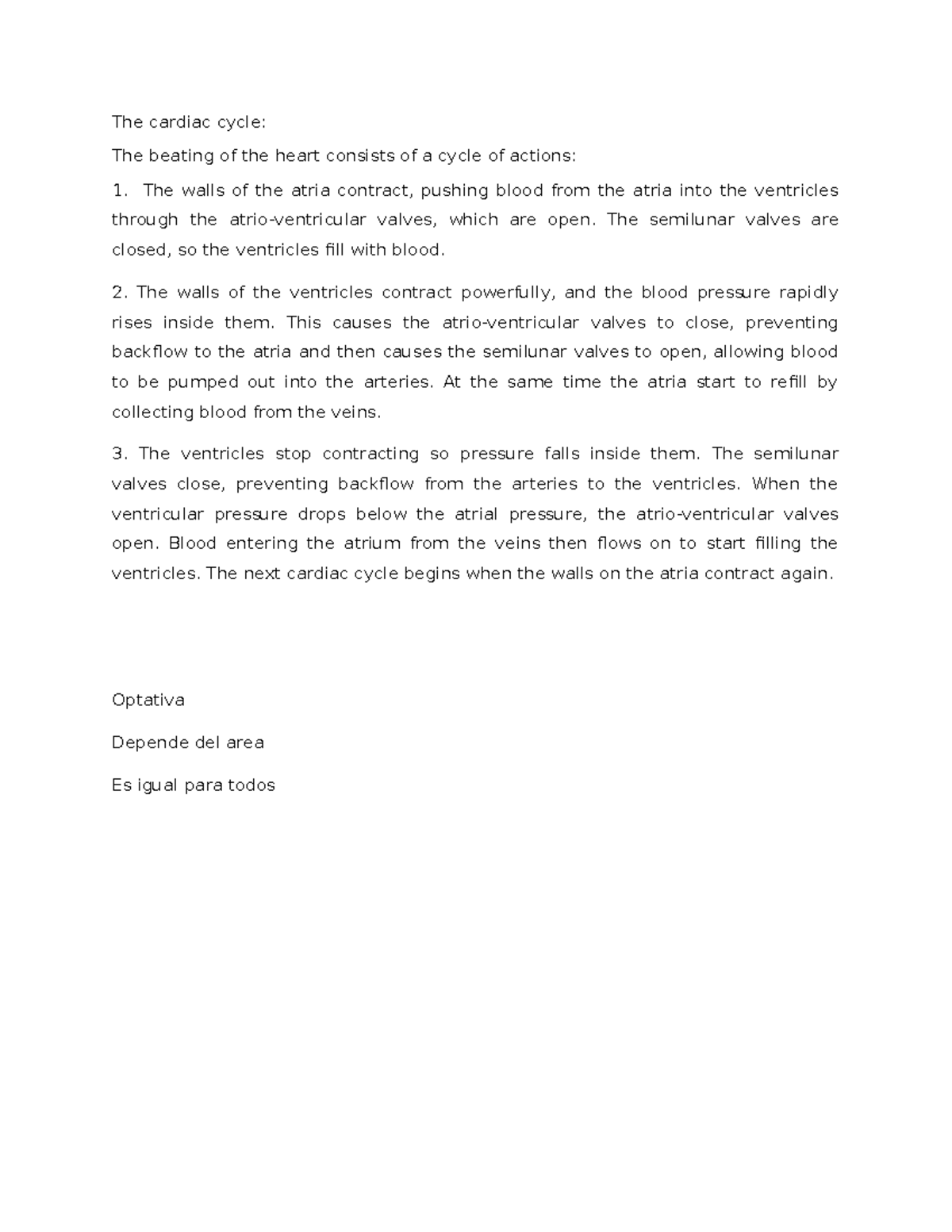 The cardiac cycle - adert - The cardiac cycle: The beating of the heart ...