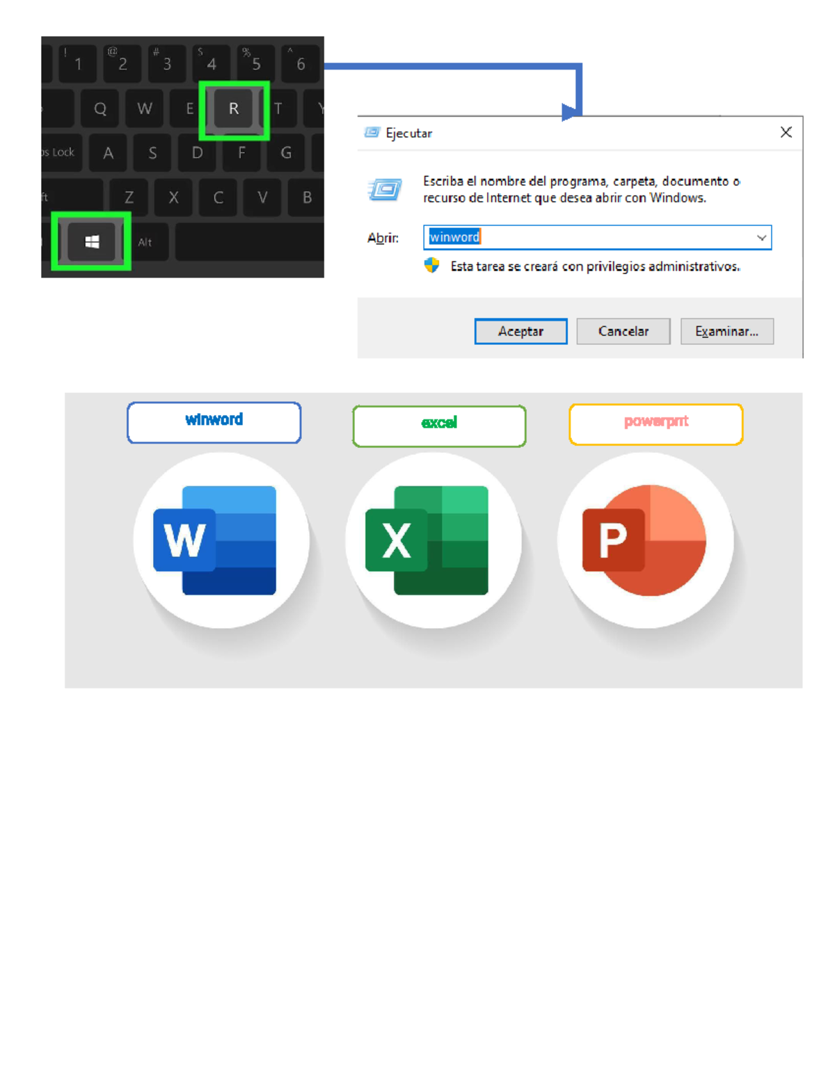 Material - Intro - winword excel powerpnt CapturaCapturaCCaappttuurraa ...