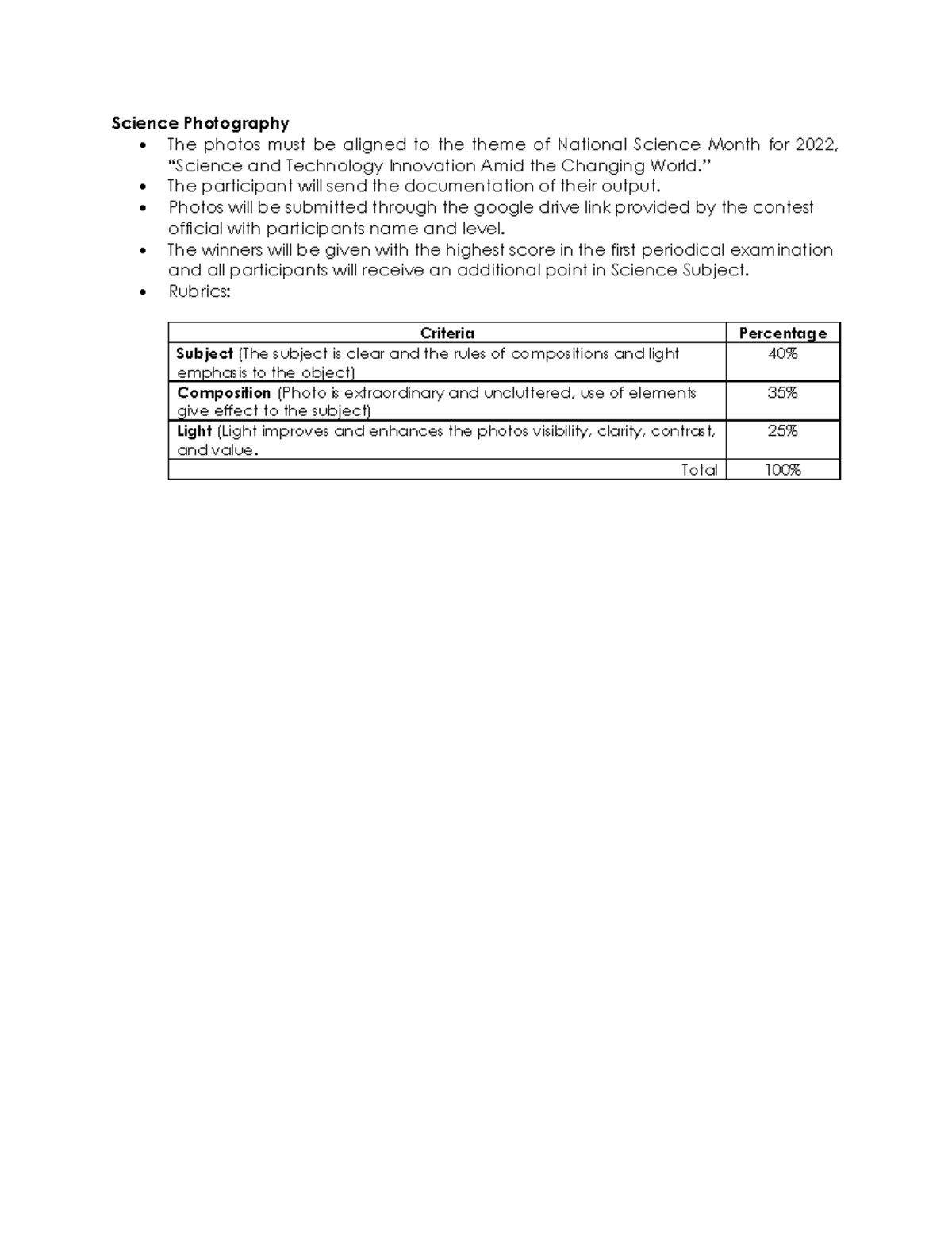 Science Photography - lecture notes - Science Photography - The photos ...