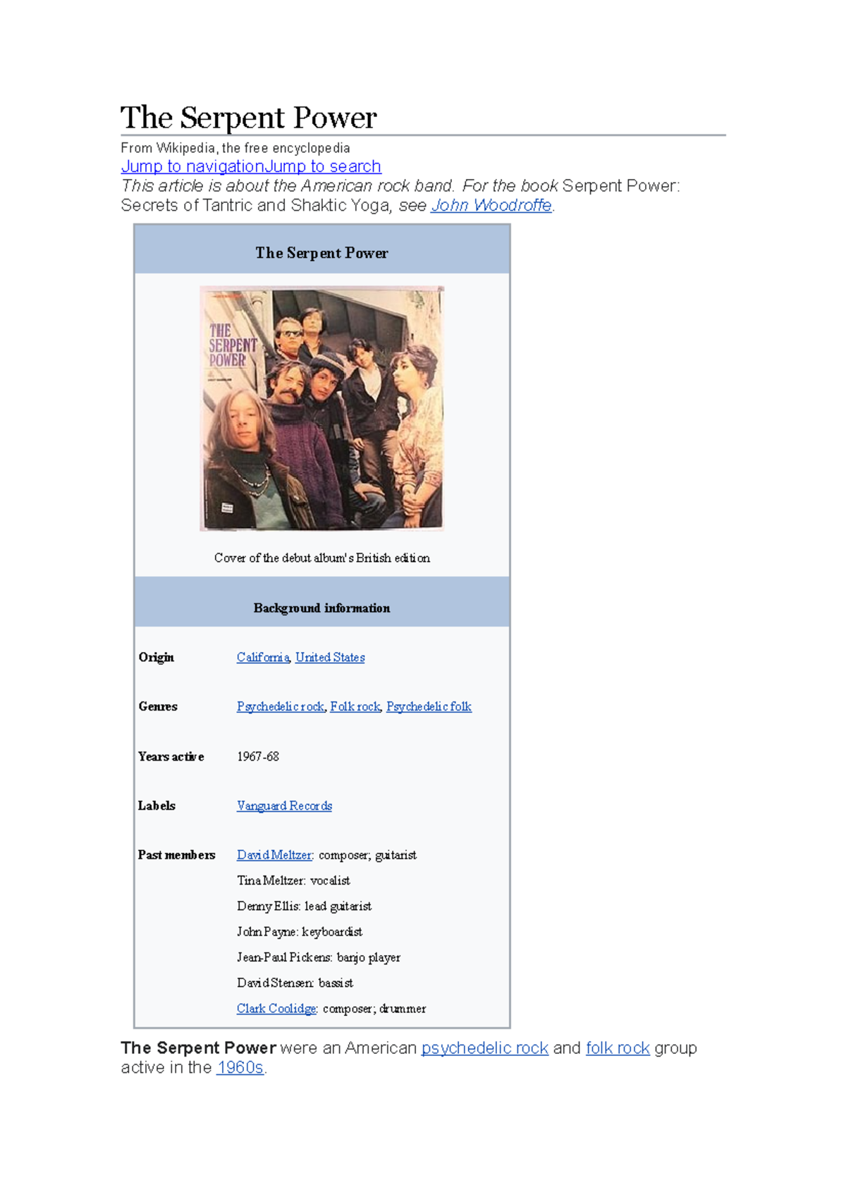 1 - informacion - The Serpent Power From Wikipedia, the free ...