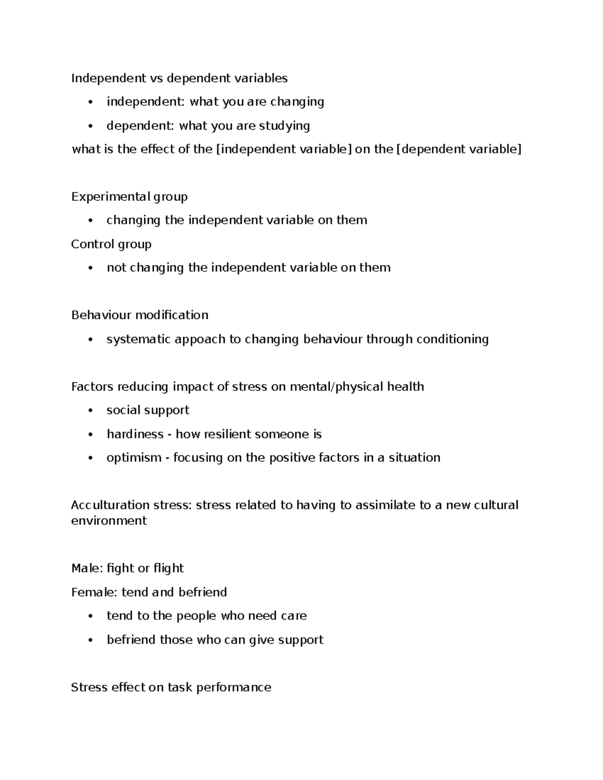 Ch 1-4 6 Psych Applied to Modern Life - Independent vs dependent ...