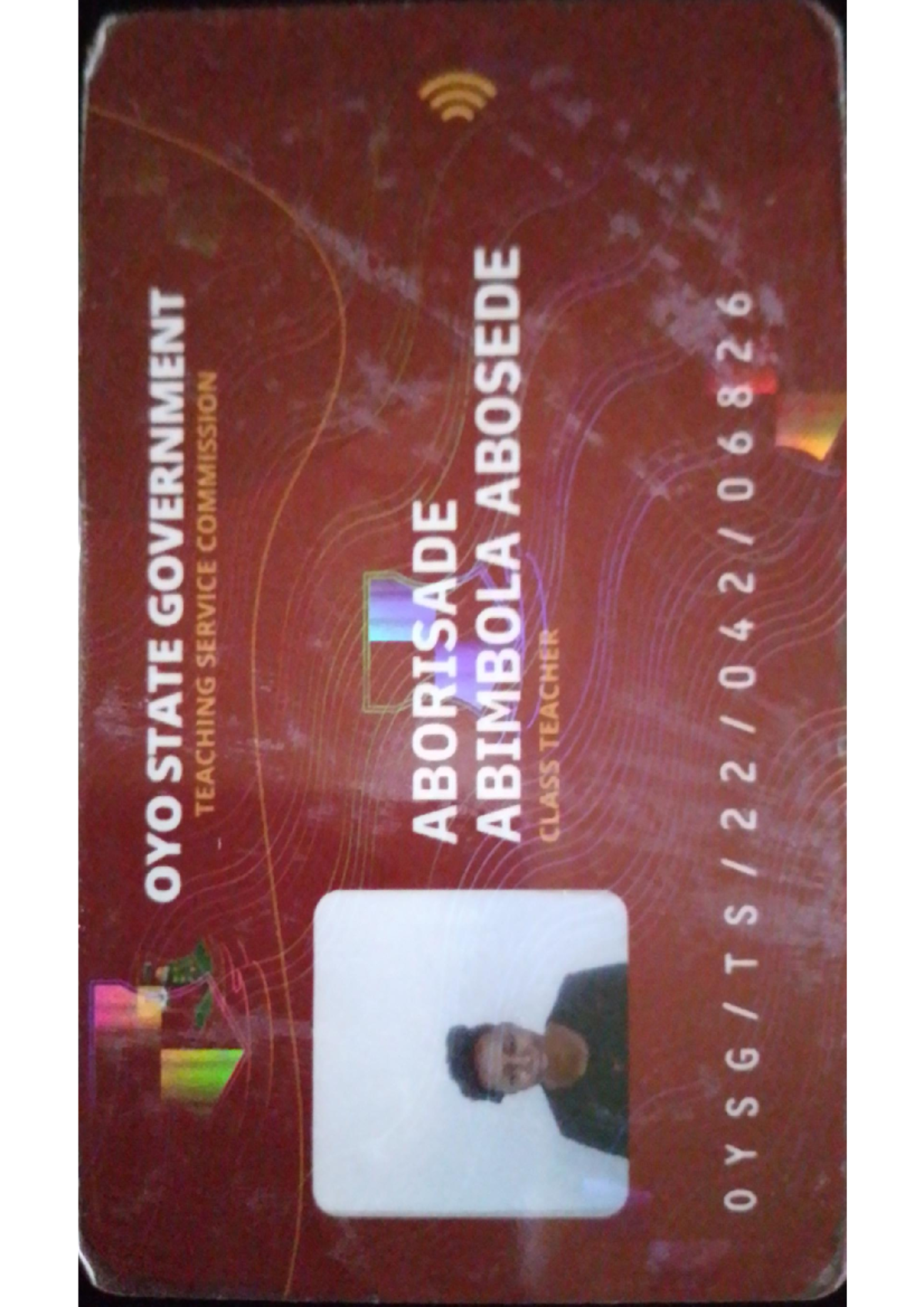 Abimbola Aborisade ID Card Oyo State Government - Management Accounting ...