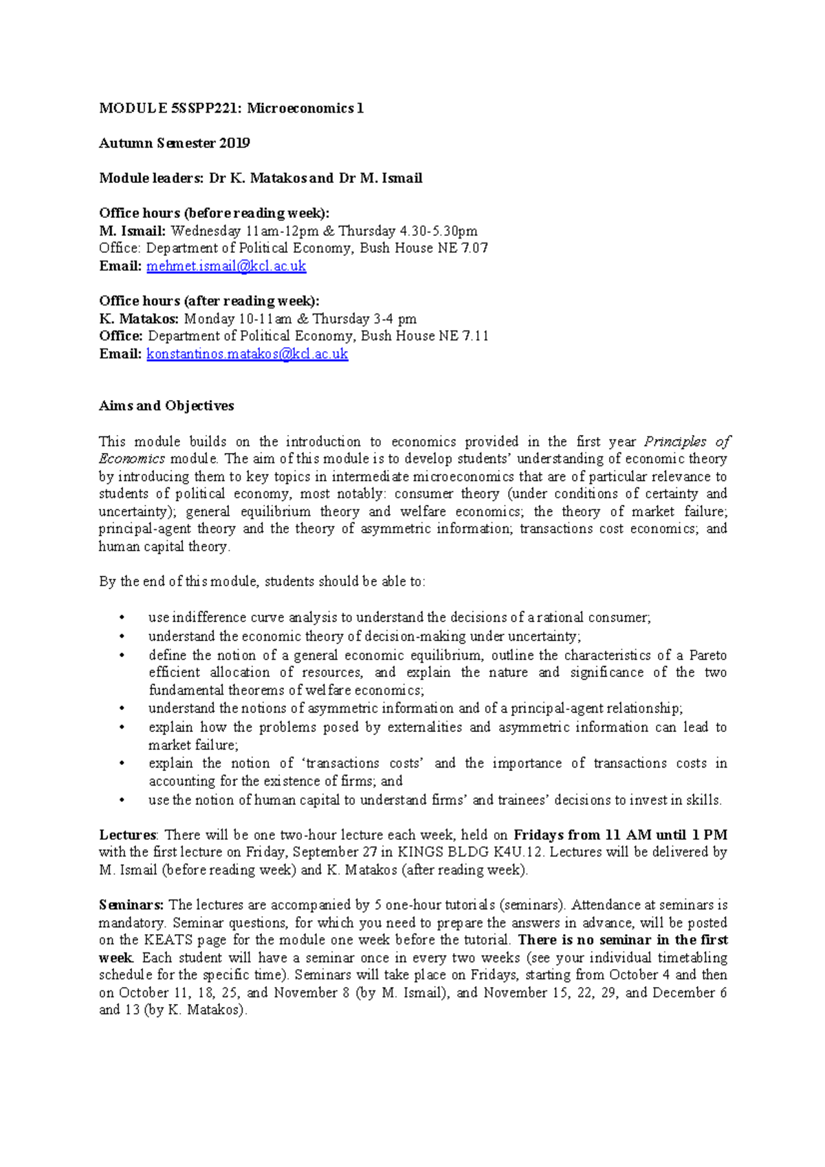 Microeconomics Module Outline 2018-19 - MODULE 5SSPP 221 ...