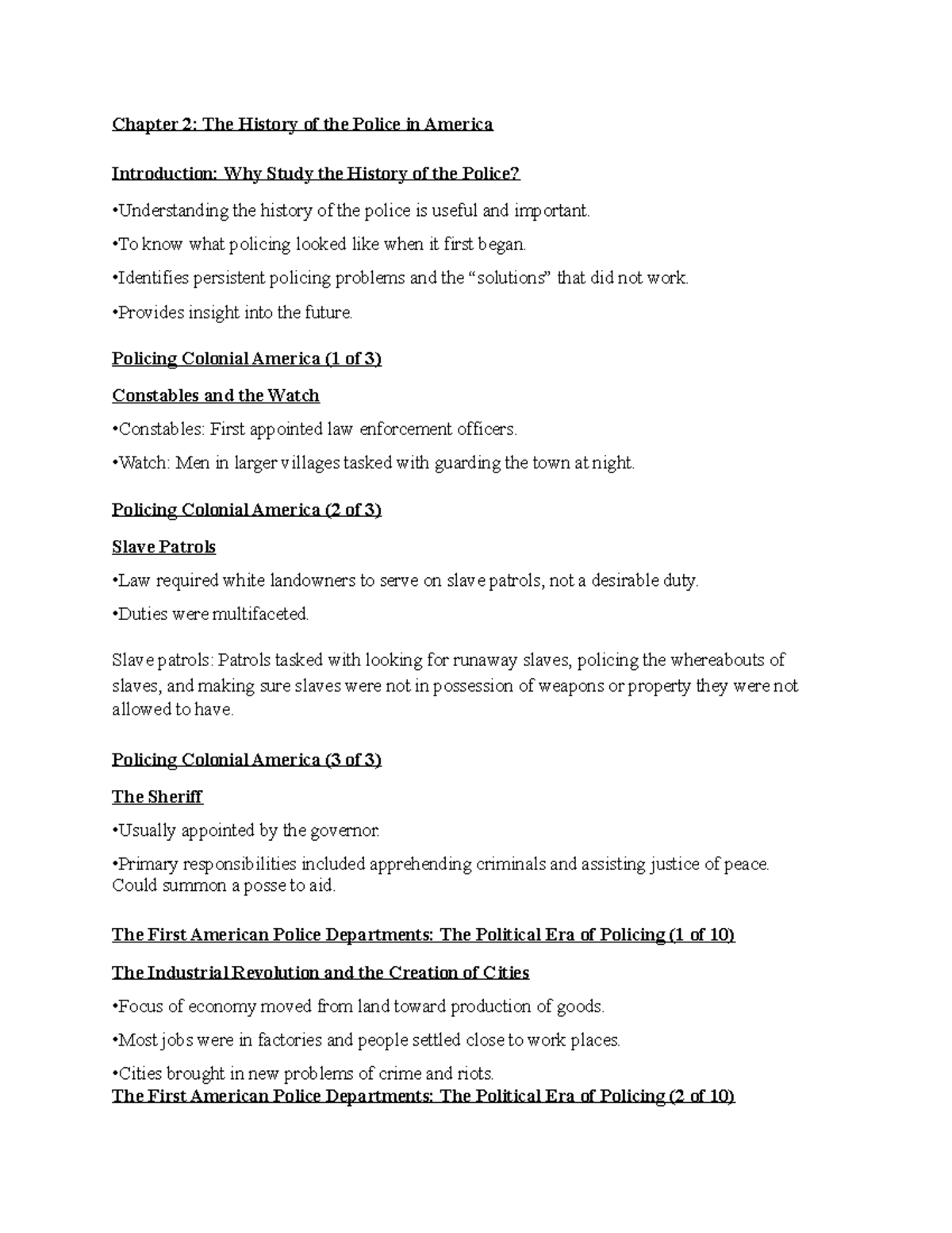 Kathleen Stephens SSJ 203 Chapter 2 Notes - Chapter 2: The History of ...