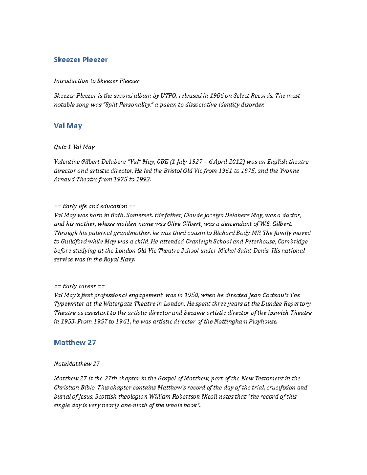 HIST123 Assignment Skeezer Pleezer - Skeezer Pleezer Introduction to ...