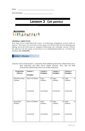 TTL 2 L1 Activities - Activity 1 - (5 points) Name: Grospe, Jeroem ...