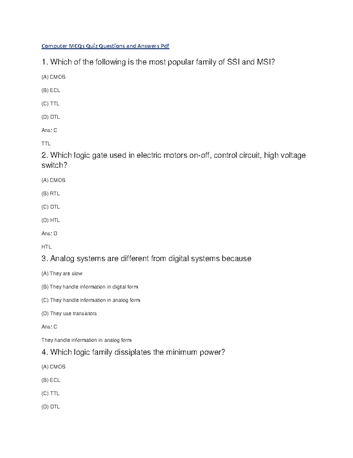 Computer-mcsq-quiz - sdsd - Computer MCQs Quiz Questions and Answers ...