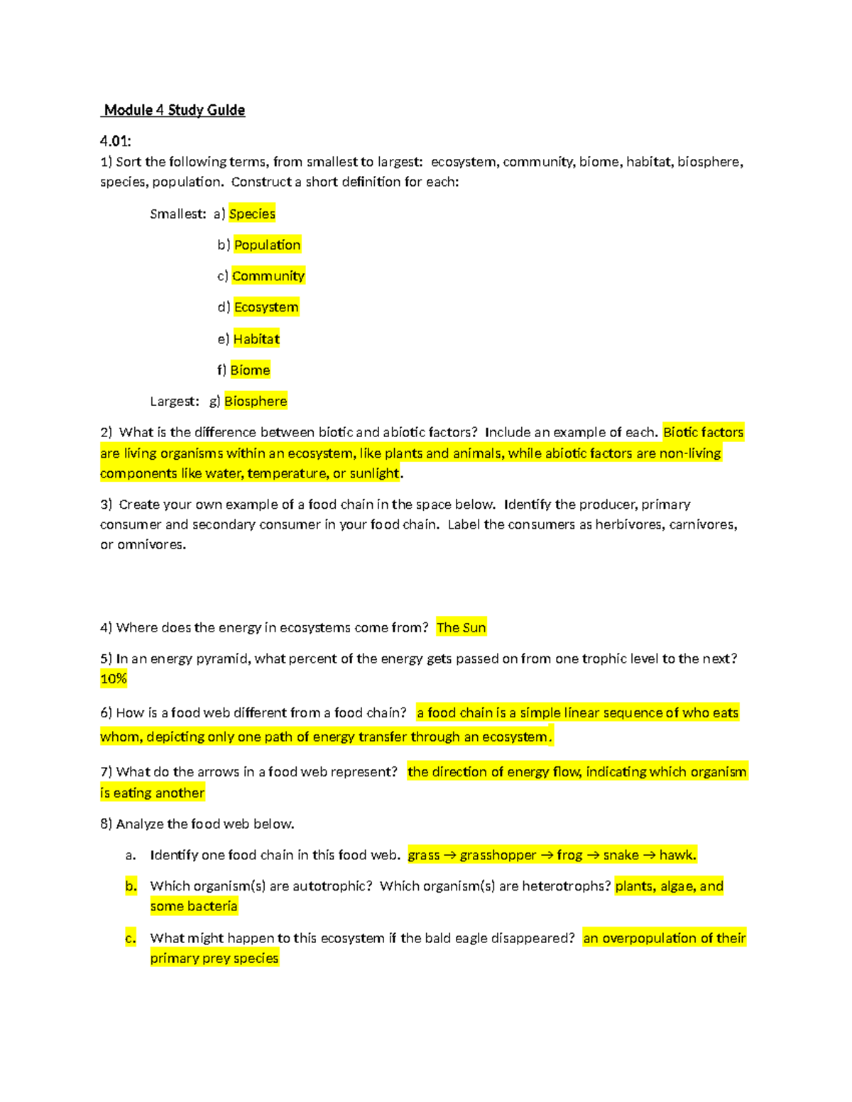 Module 4 Study Guide - because i neeed help with my owrk - Module 4 Study Guide 4: Sort the ...