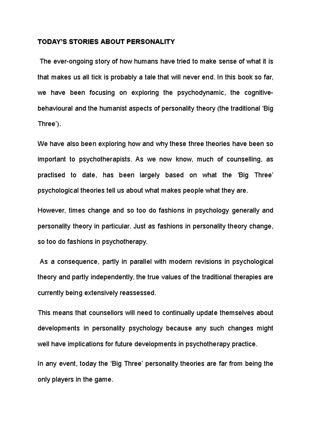 Today’S Stories About Personality - TODAY’S STORIES ABOUT PERSONALITY ...