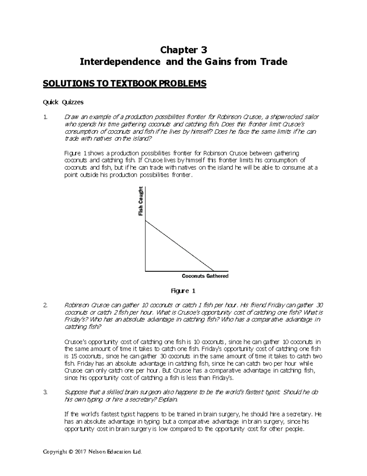 L0 Solution Chapter 3 Interdependence and the Gains from Trade ...