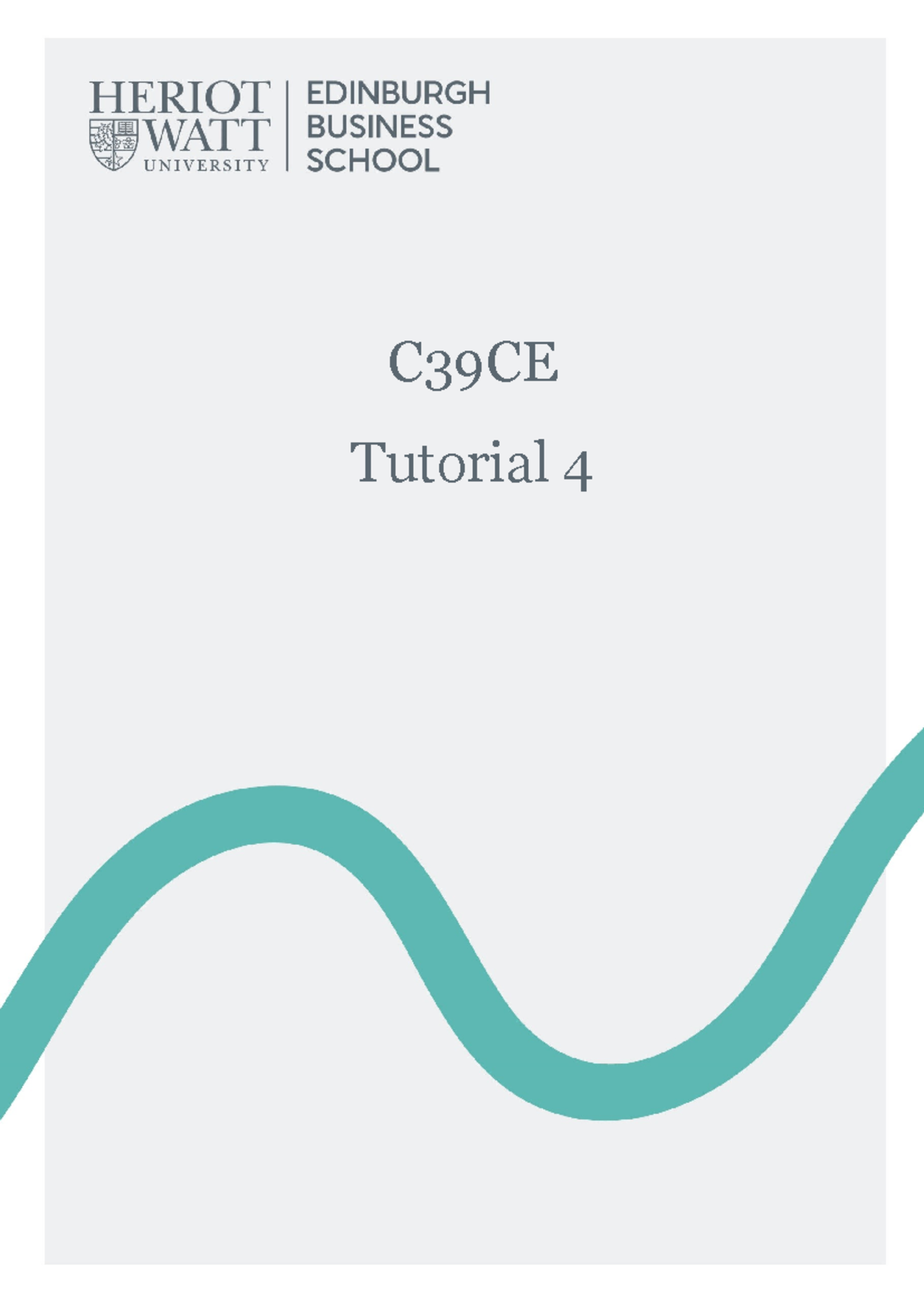 C39CE Tutorial 3 - Questions - C39CE Tutorial 4 Questions for tutorial discussions: Estimating ...