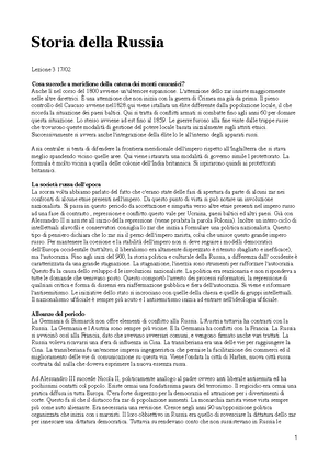 Storia Della Russia - Petrungaro (Salvataggio automatico) - STORIA ...