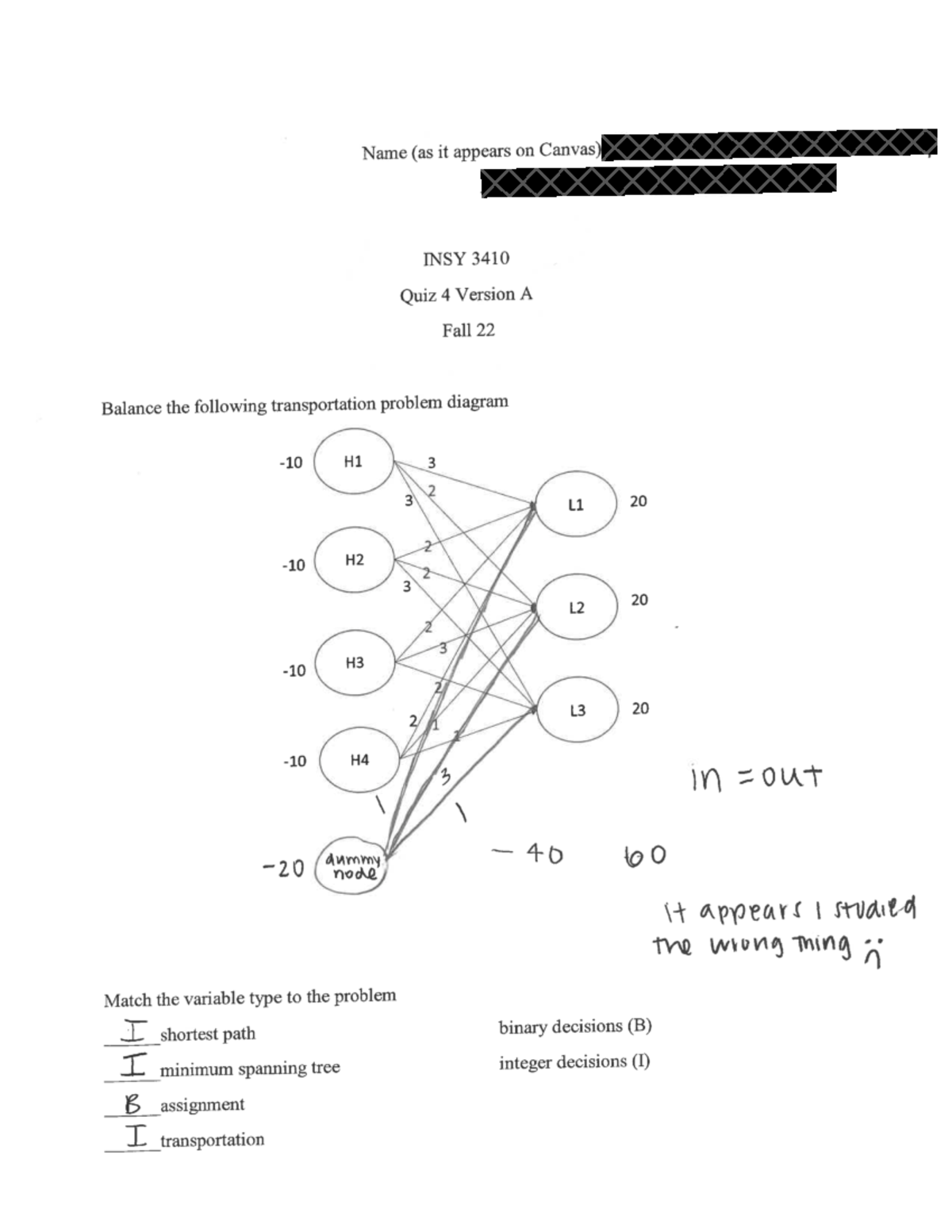 Insy 3410 quiz 4 27/40 points - INSY 3410 - Studocu