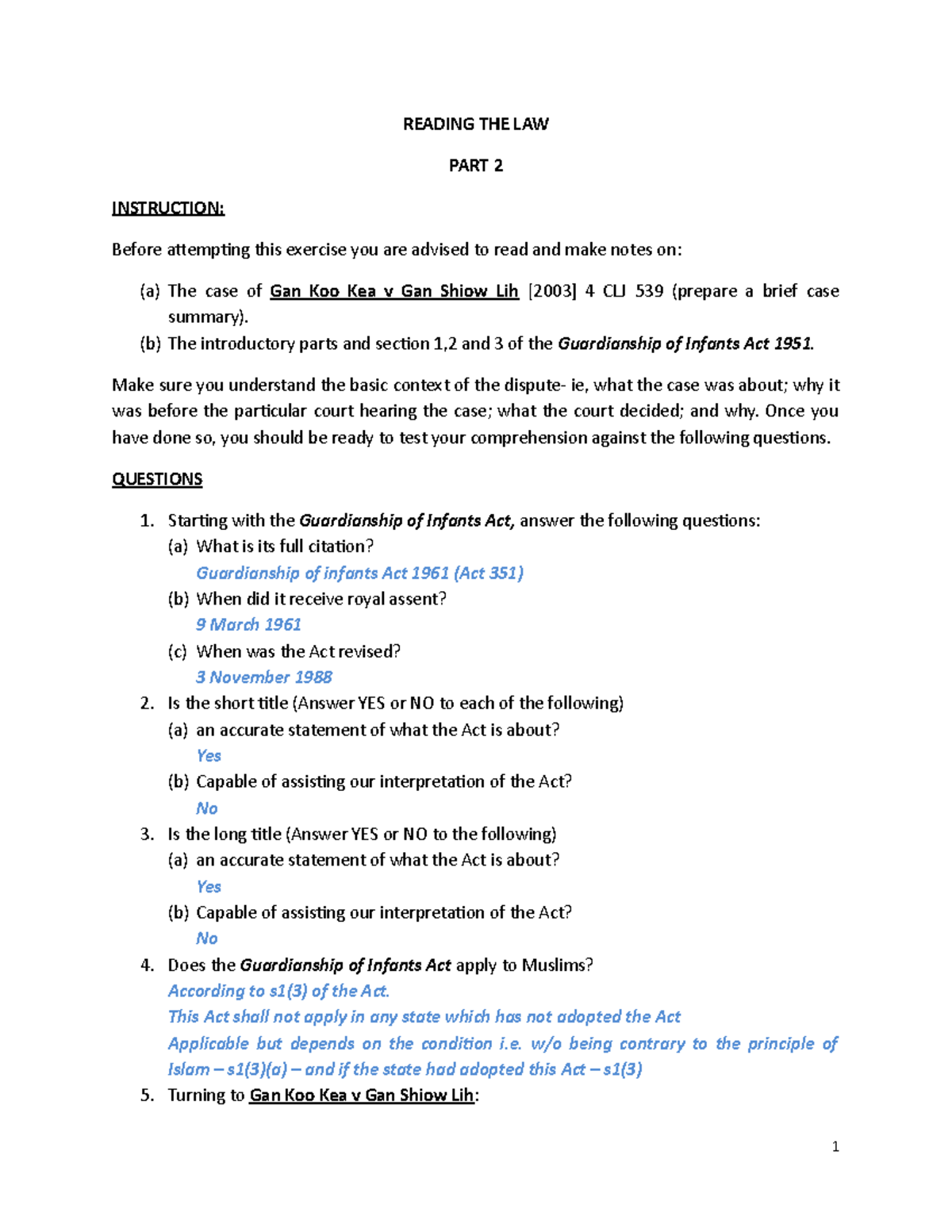 (Done) Tutorial 4 Reading THE LAW Part 2 - READING THE LAW PART 2 ...