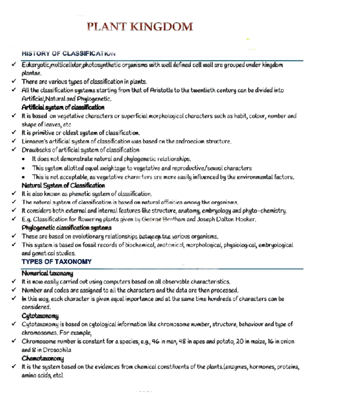 Plant kingdom in plants - PLANT KINGDOM ####### HISTORY OF CLASSIFICAT ...