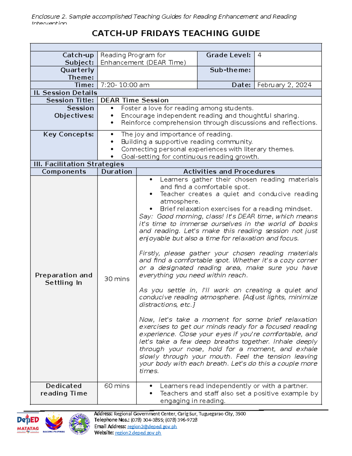 NRP- Teaching- Guides - Catch Up Friday guide on NRP - CATCH-UP FRIDAYS TEACHING GUIDE Catch-up ...