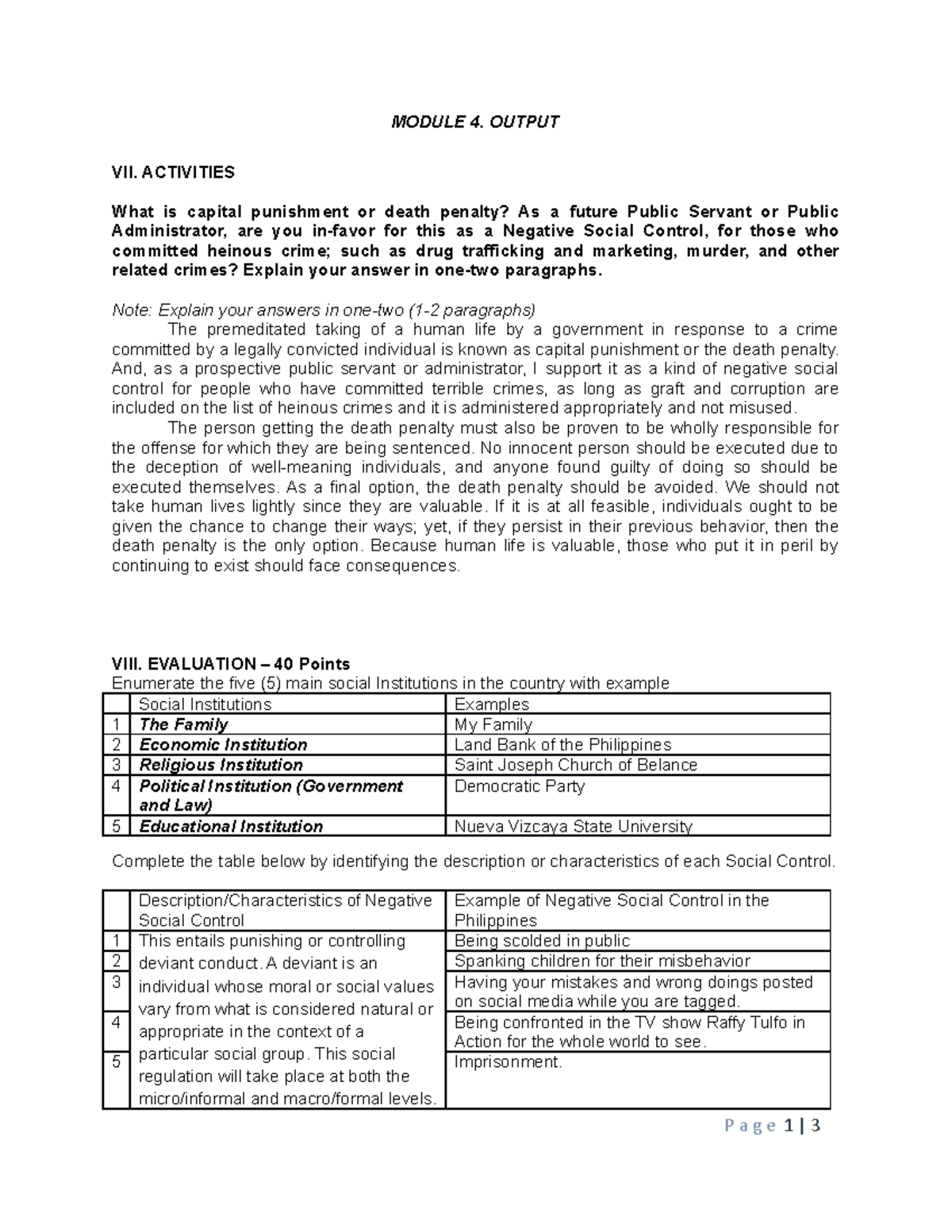 Module 4 - It contains the learning objectives are brief statements ...