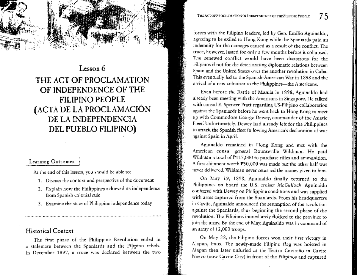 Proclamation of Independence - THE ACT OF PROCLAMATION OF INDEPENDENCE ...