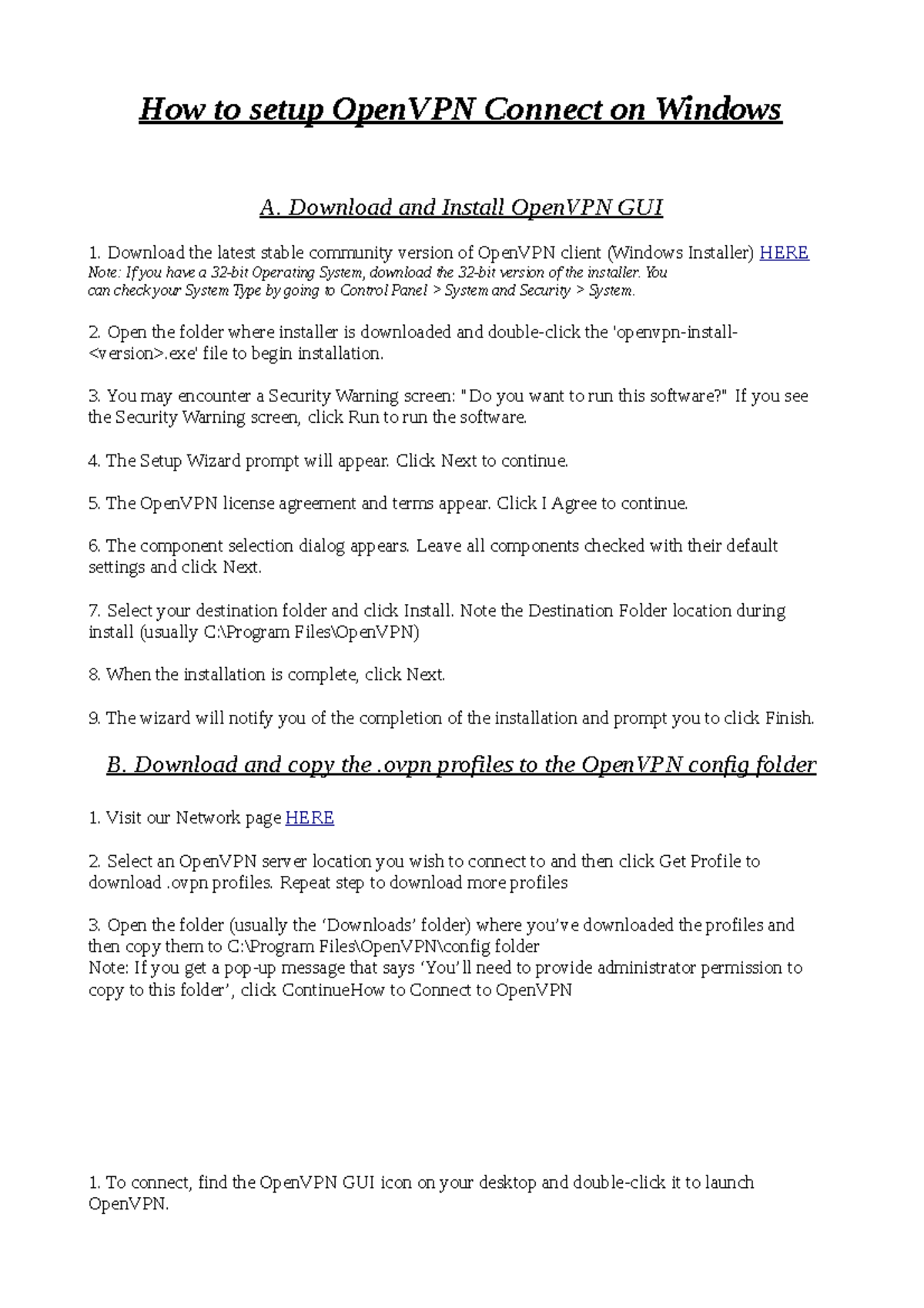 How to setup Open VPN Connect on Windows - Download and Install OpenVPN ...